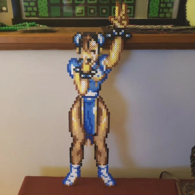 STREET FIGHTER 2 chun Li Pixel Perler Perle Art Sega Super Nintendo ...
