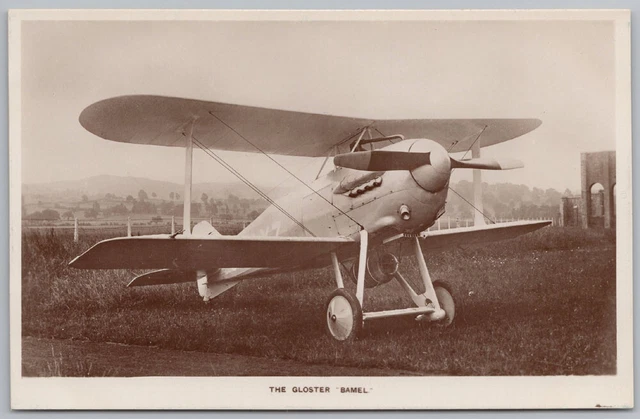 AVIATION THE GLOSTER Bamel Biplane RP Postcard £4.99 - PicClick UK