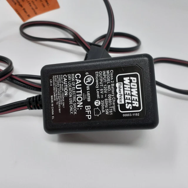 POWER WHEELS OEM Fisher Price Model 0081-1781 6V Battery Charger $7.99 ...