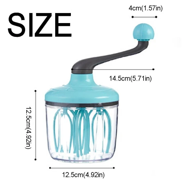 NON-SLIP ERGONOMIC HAND Crank Beater Lightweight Cream Mixer Cooking ...