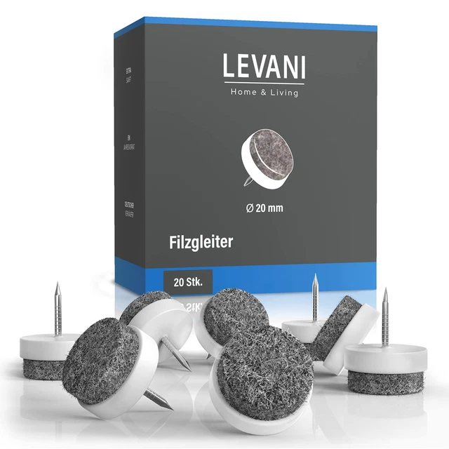 LEVANI® FELTRINI PER Sedie - Feltrini 20 pezzi - Piedini sedie - Feltr ...