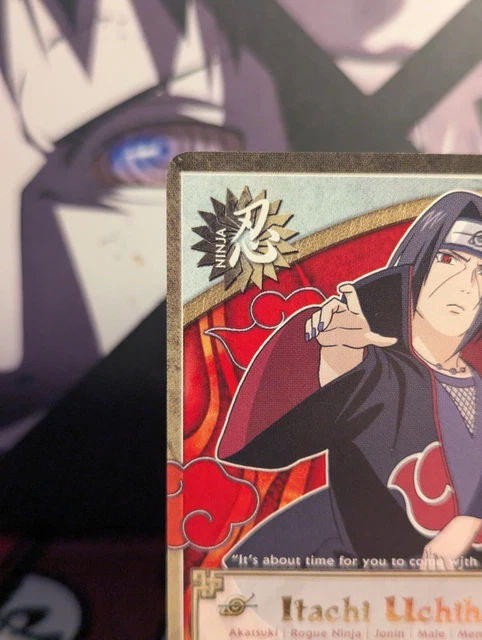 ITACHI UCHIHA 1511 [Dire Situation] Rare Gold Foil Text Naruto CCG TCG Cars £9.71 - PicClick UK