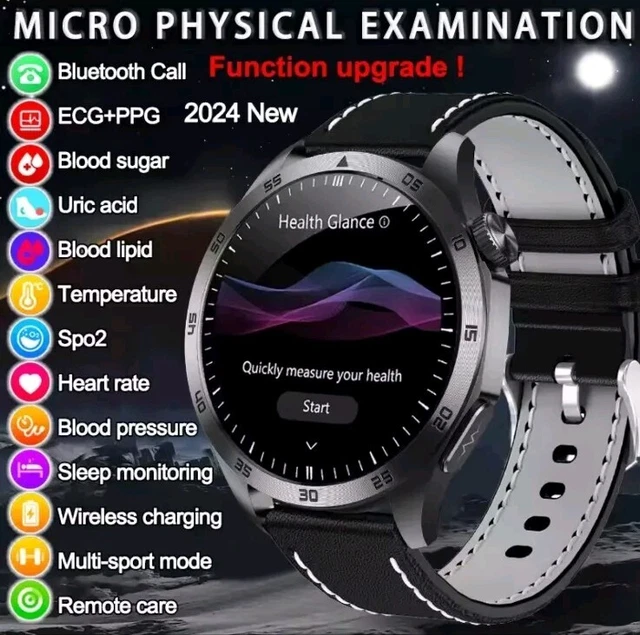 SMARTWATCH UHR EKG+PPG Medical Grade, BLUETOOTH, AMOLED, Anruf, Für IOS ...