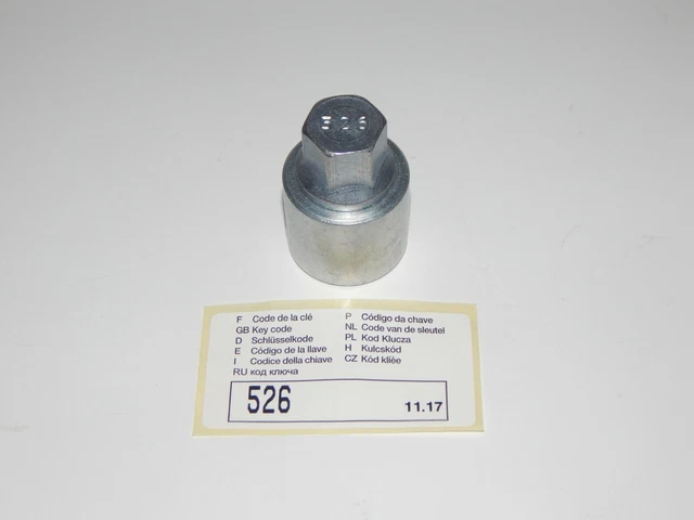 NEW GENUINE VW V03839310BN Wheel Bolt Adapter Code F Master Key ...