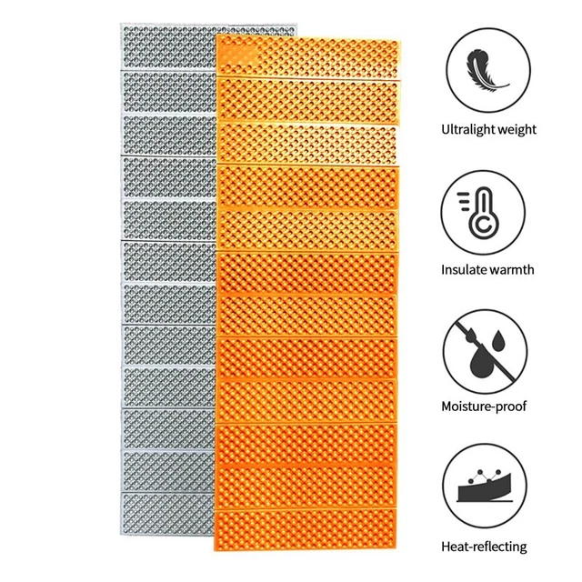 HEAT REFLECTIVE ALUMINUM Coated Camping Sleeping Pad with Compression ...