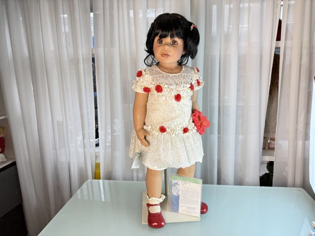 MONIKA PETER LEICHT Künstlerpuppe Vinyl Puppe 83 cm. Top Zustand EUR ...