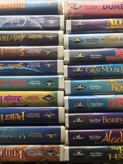 COMPLETE (24) DISNEY VHS Set LOT All Black Diamond! Animated Classic ...