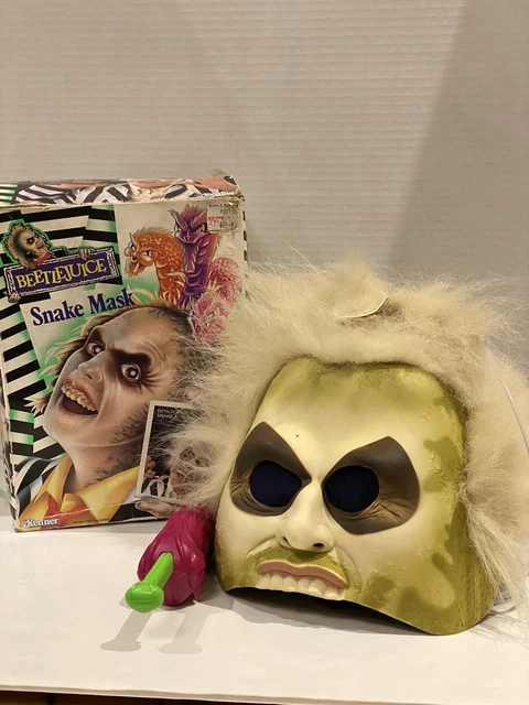 RARE 1990 KENNER Beetlejuice Snake Mask Box Halloween Cosplay Vintage ...