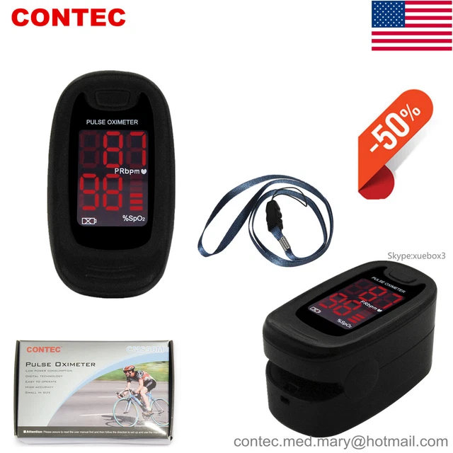 PULSE OXIMETER FINGER Heart Rate Blood Oxygen Saturation Monitor SpO2 ...