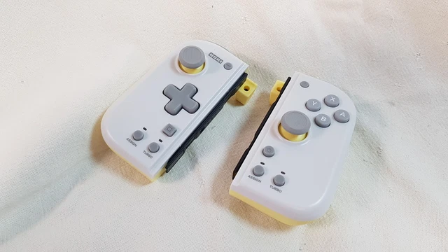 HORI NSW-373U SWITCH Split Pad Compact - Light Gray/Yellow Controller £ ...