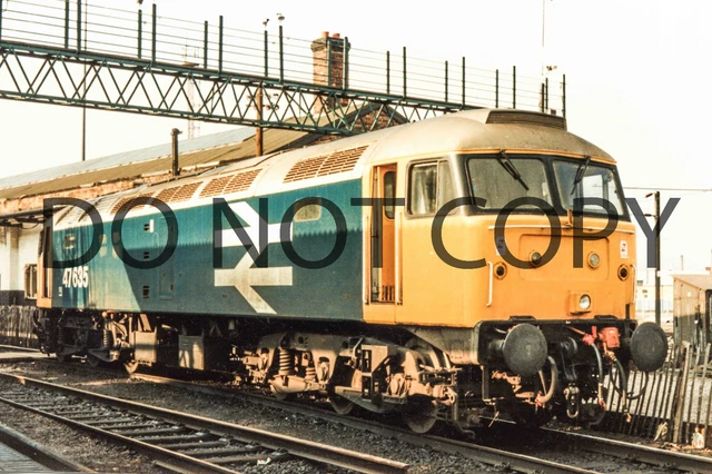 UK DIESEL TRAIN Railway Photograph Of Class 47 Loco 47635. Rm47-1875 £1 ...