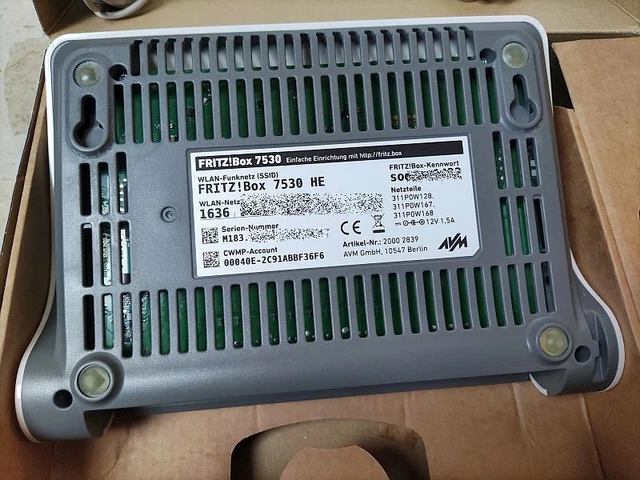 📶AVM FRITZBOX 7530 VDSL Router Mesh Dual WLAN AC WiFi 5 aktuell FRITZ ...