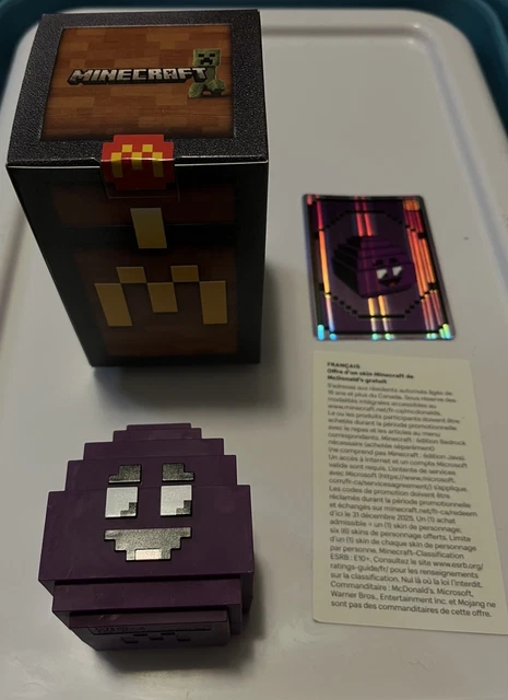 MCDONALDS MINECRAFT MOVIE 2025 Toy W/Card - Grimace Egg, CARD CODE $45. ...