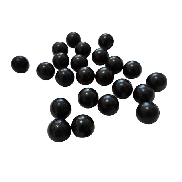 SOLID RUBBER BALLS Black Round Bouncy Ball Vibrating Screen 2mm to 75mm ...