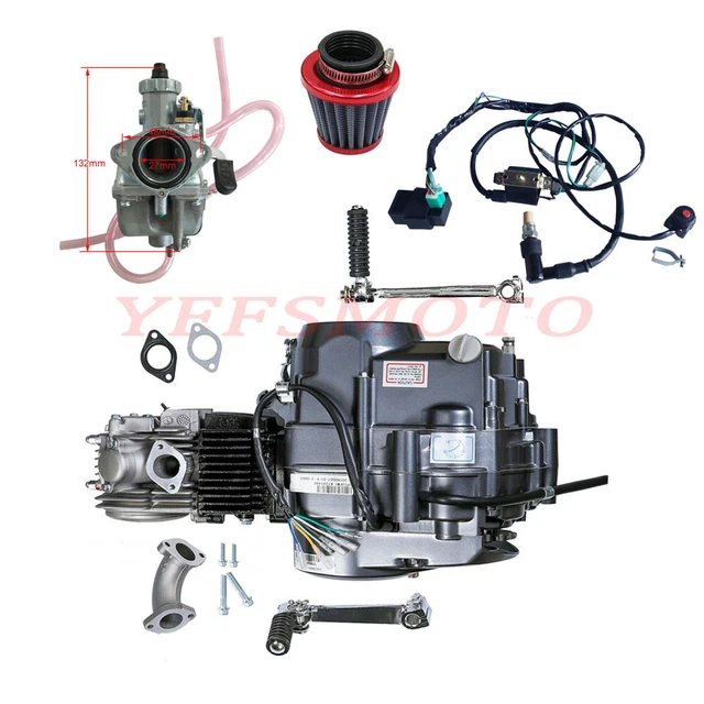 LIFAN 125CC 4-STROKE Engine Motor Kit w/Carburetor Wiring for ATC70 ...