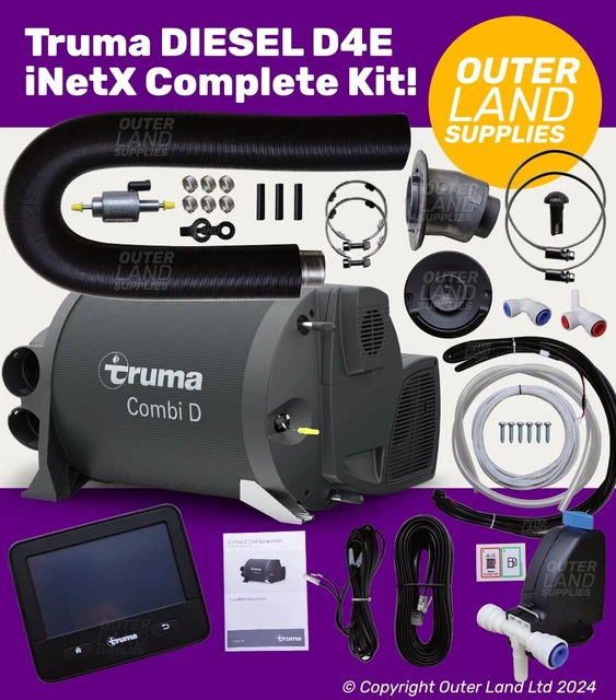 TRUMA D4E COMBI Boiler with iNETX - Complete Kit - Campervan, Caravan ...
