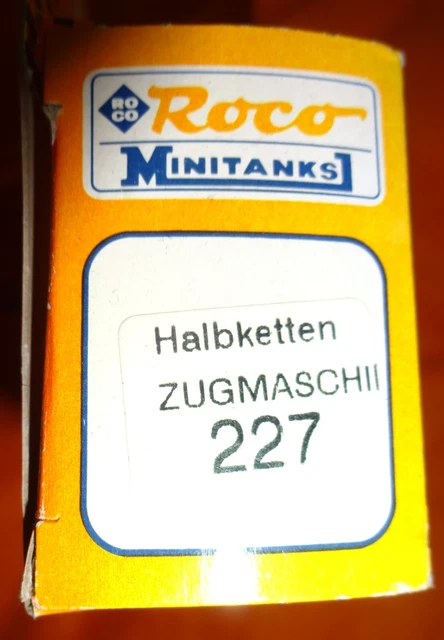 ROCO 227 LEERVERPACKUNG LEERKARTON H0 1:87 Minitanks ZUGMASCHINE ...