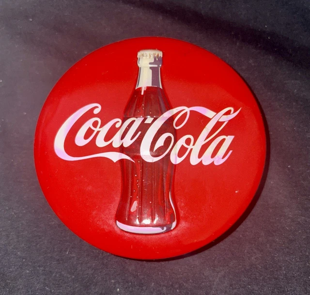 VINTAGE 3D LID Coca Cola Collectible Tin Round 5.25" diameter $11.19 ...