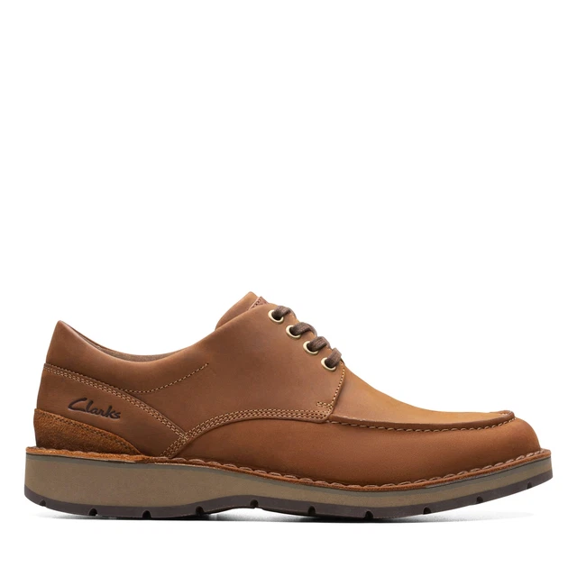 CLARKS MENS GRAVELLE Low Brown Leather Casual Shoes £75.73 - PicClick UK