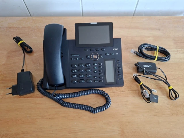 SNOM D385 IP Telefon, SIP VoIP Business mit Farbdisplay, Bluetooth, USB ...