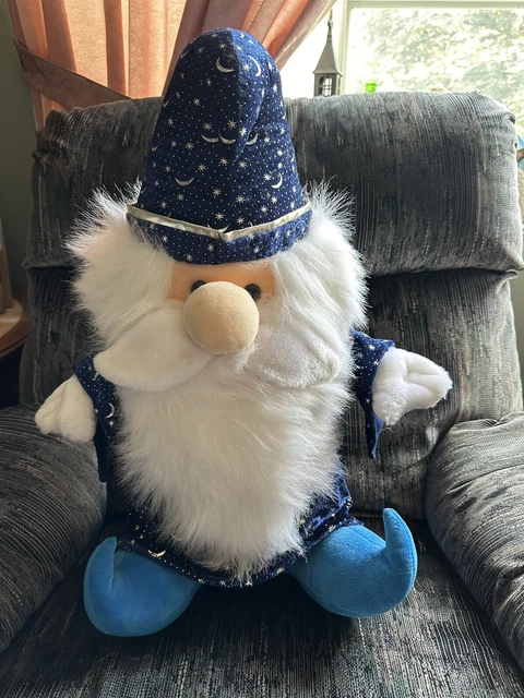 CLASSIC TOY COMPANY 24” Tall Wizard Nome Plush Stars & Moon Robe Fluffy ...