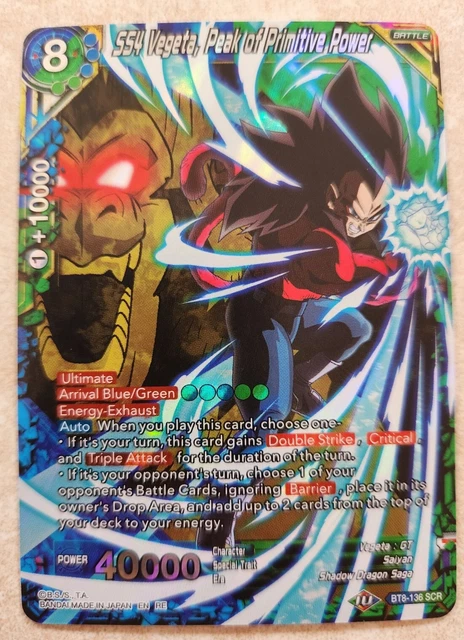 DRAGON BALL SUPER SS4 Vegeta, Peak Of Primitive Power SCR Holo EUR 21 ...
