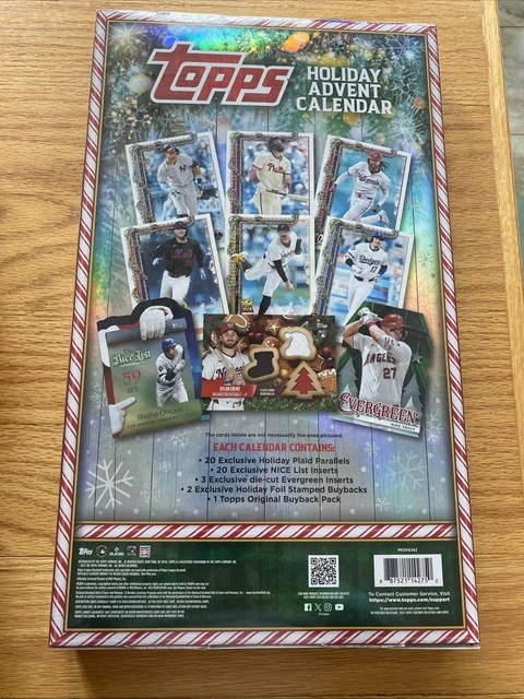 🎄 2025 TOPPS Baseball MLB Holiday Advent Calendar Box Sealed IN HAND ...
