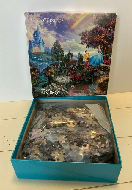 THOMAS KINKADE DISNEY Cinderellas Wishes Upon A Dream 750 Piece Jigsaw ...