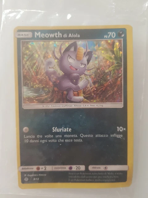 POKEMON - MEOWTH di Alola 8/12 - Holo - ITA - McDonald's Collection ...