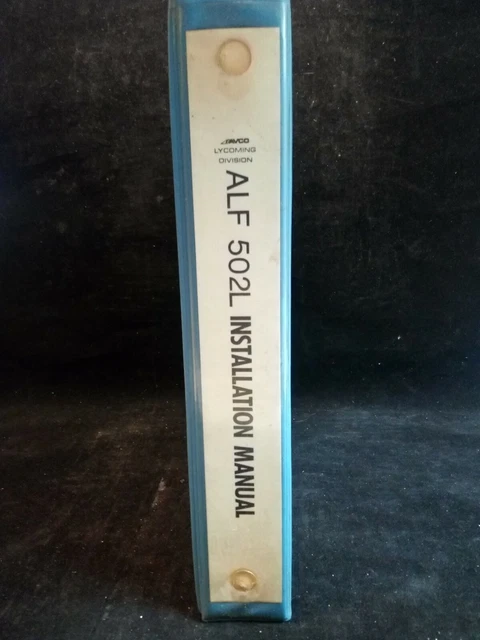 ALF 502L AVCO Lycoming Turbofan Engine Installation Manual £74.84 ...