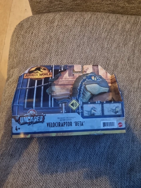 JURASSIC WORLD DOMINION Dinosaur Uncaged Rowdy Roars Velociraptor Blue ...
