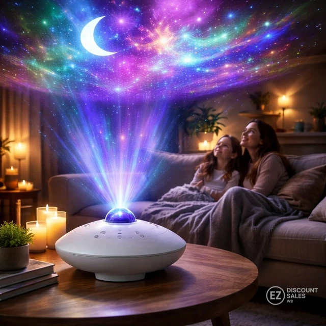 KMASHI STAR PROJECTOR Galaxy Night Light LED Nebula Cloud Bluetooth ...