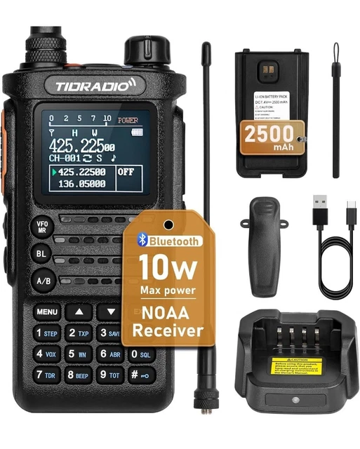 TIDRADIO TD-H8 10W Long Range Walkie Talkie Programmable 2-Way Radio ...