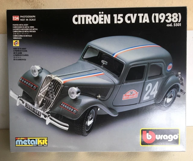 BURAGO METALKIT COD 5501 Citroen Traction 15CV TA (1938) n° 24 Monte ...