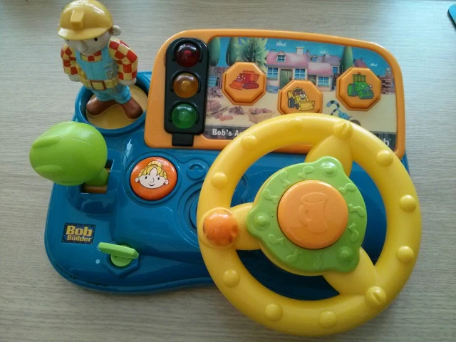 VTECH BOB THE BUILDER BOB'S ACTIVITY DRIVER TOY with driving steering ...