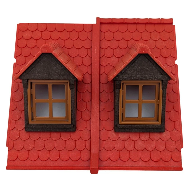 PLAYMOBIL TOIT ROUGE avec fenêtres pour bâtiment médiéval château 3666 ...