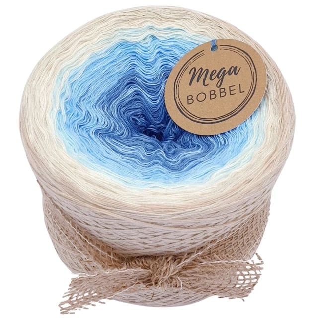 MEGABOBBEL*SANFTE SEE*47B*4FÄD*CA.1000M*FARBVERLAUFSGARN LACE Wolle ...