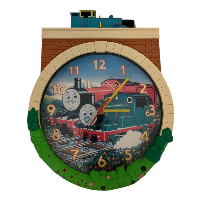 VINTAGE THOMAS THE Tank Engine Playroom Bedroom Wall Clock Britt ...