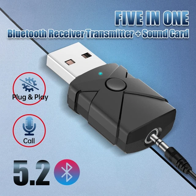 PÉRIPHÉRIQUE AUDIO SANS fil USB entrée/sortie AUX V5 2 compatible avec ...