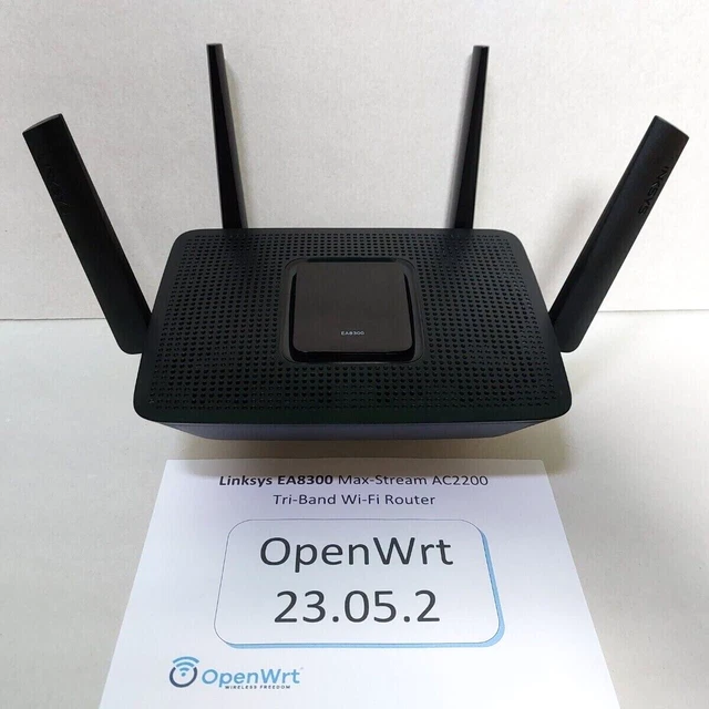 LINKSYS MAX-STREAM AC2200 Wi-Fi Tri-Band Router with OpenWrt & Linksys ...