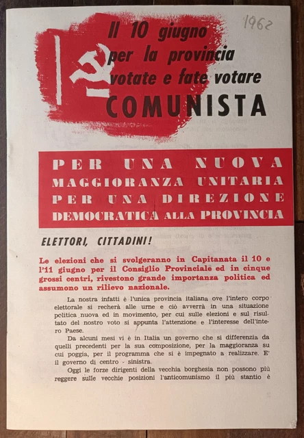 1962 SAN SEVERO Propaganda Of The Italian Communist Party-A/6 £10.16 ...