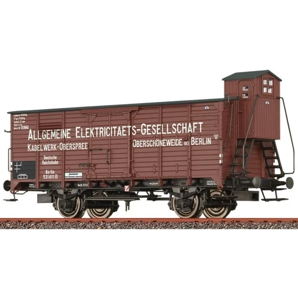 BRAWA 50791 H0 Gedeckter Güterwagen G, DRG, Ep.II 'AEG' H0 + Neu EUR 55 ...