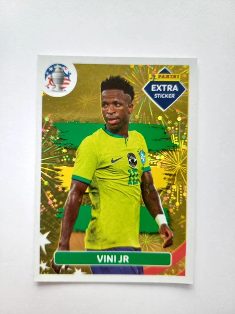 ADESIVO EXTRA PANINI Copa America USA 2024 oro - Vini Jr - raro EUR 20 ...