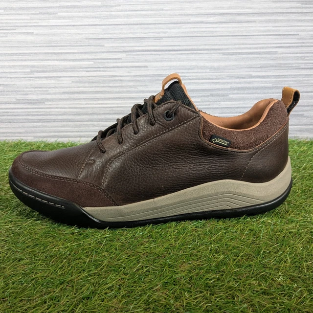 CLARKS MENS ASHCOMBE Bay GTX Gore-Tex Brown Leather Casual Shoes Size ...