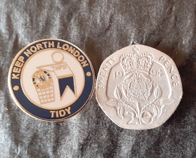 TOTTENHAM HOTSPUR ANTI Chelsea Keep North London Tidy Badge £2.49 ...