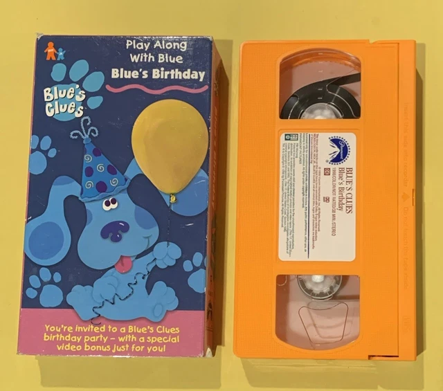 NICK JR. BLUE’S Clues Play Along with Blue Blue’s Birthday VHS Tape ...