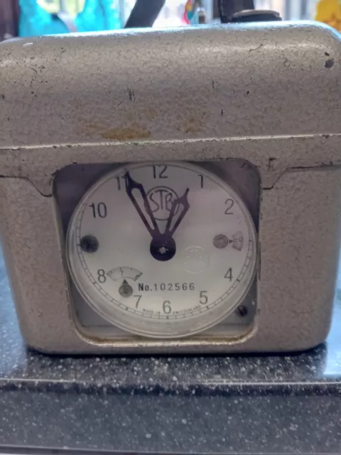 VINTAGE STB SWITZERLAND / Swiss Made Metal Racing Pigeon Clock Timer ...