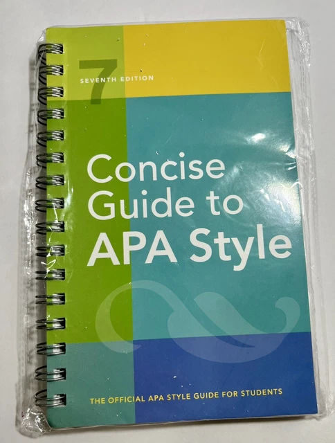 CONCISE GUIDE TO APA Style: 7th Edition [OFFICIAL] - New $12.00 - PicClick