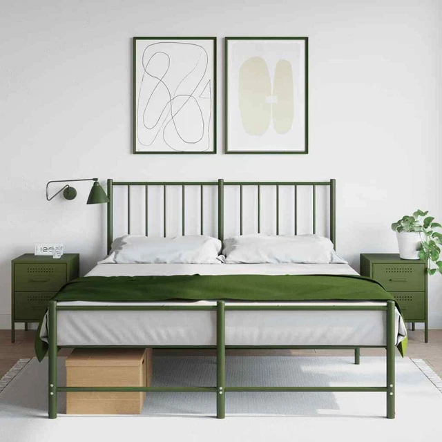 2036667 COMODINI 2 pz Verde Oliva 36x39x50,5 cm in Acciaio EUR 165,99 ...