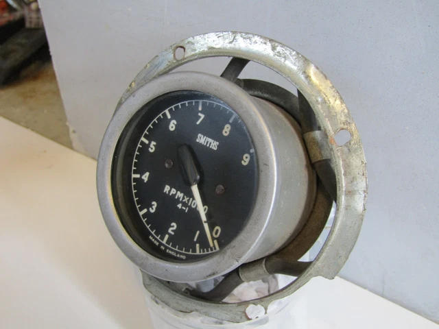 VINTAGE SMITHS 9000 Rpm Rev Counter Fit Race Car Motorcycle Chevron ...
